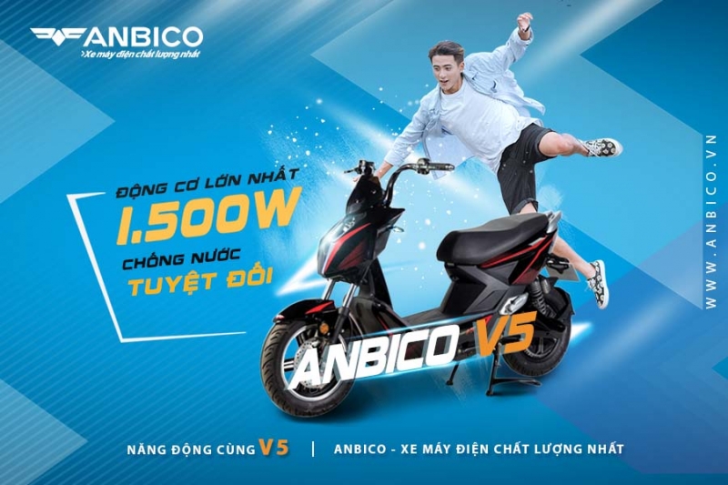 Xe máy điện Anbico V5 mạnh mẽ - bền bỉ! - Anbico E-bike