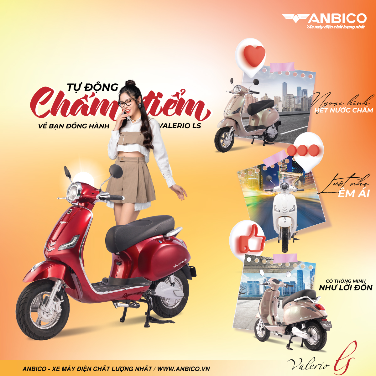 Đặc điểm nổi bật của dòng xe máy điện Anbico Valerio LS - Anbico E-bike
