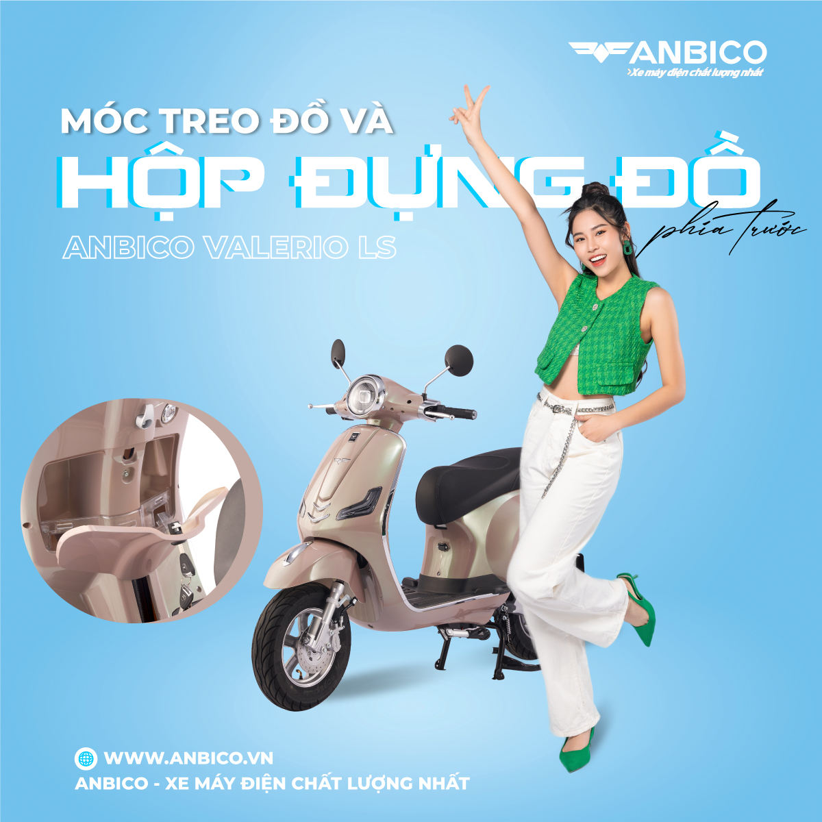 Đánh giá khả năng đi mưa, lội nước của xe điện Valerio LS - Anbico E-bike