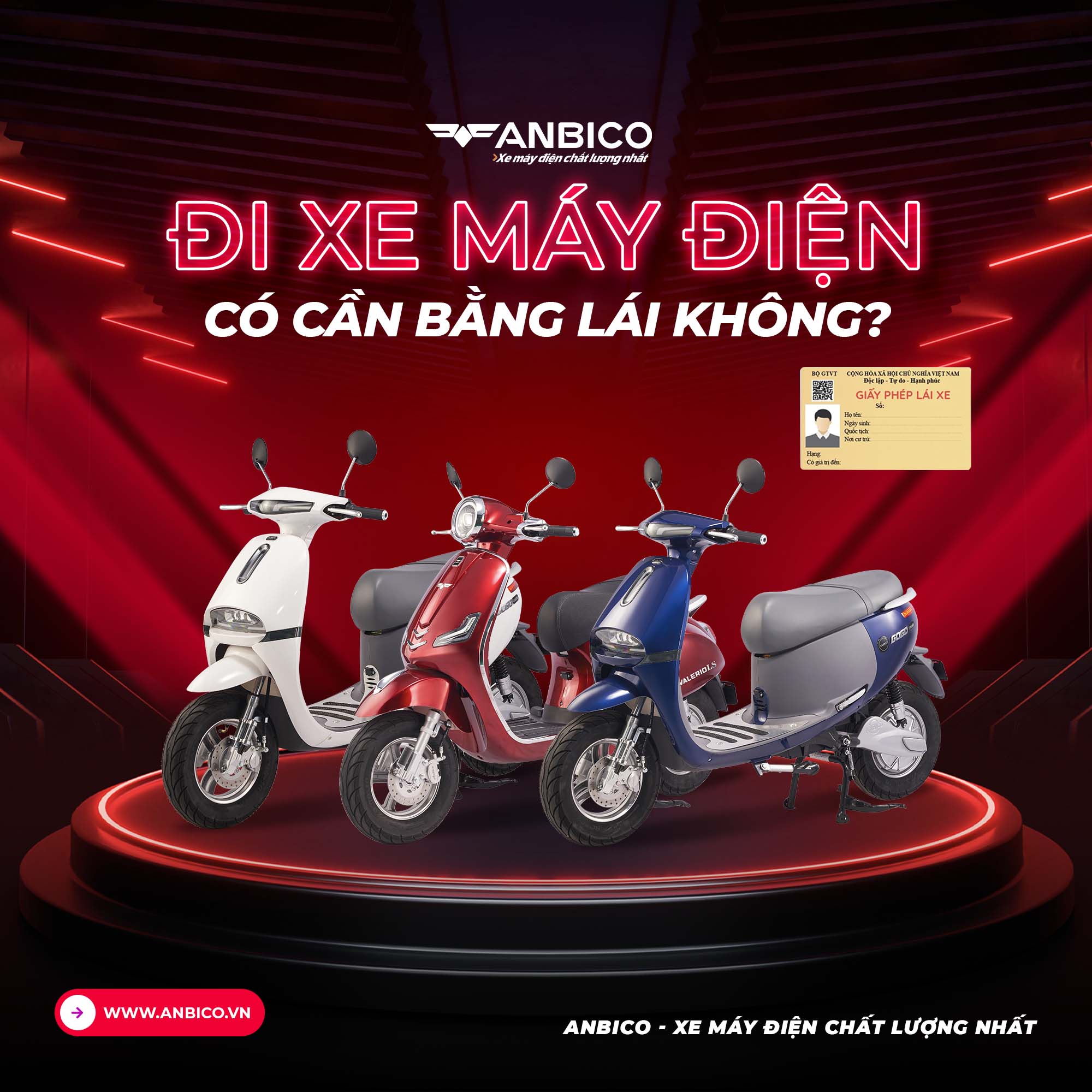 Giải đáp lái xe máy điện có cần bằng lái không? - Anbico E-bike