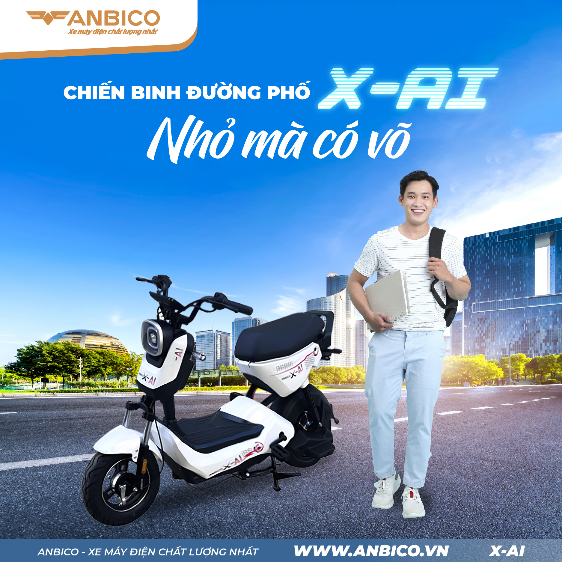Xe điện X-AI - Chiến binh đường phố nhỏ mà có võ - Anbico E-bike