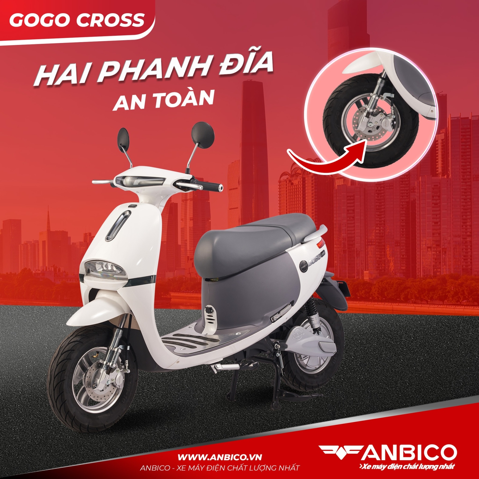 Các loại phanh xe máy điện phổ biến hiện nay - Anbico E-bike